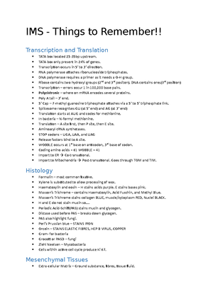 Topic 8 – Blood - IMS lecture notes - Lecture 27 – introduction to ...
