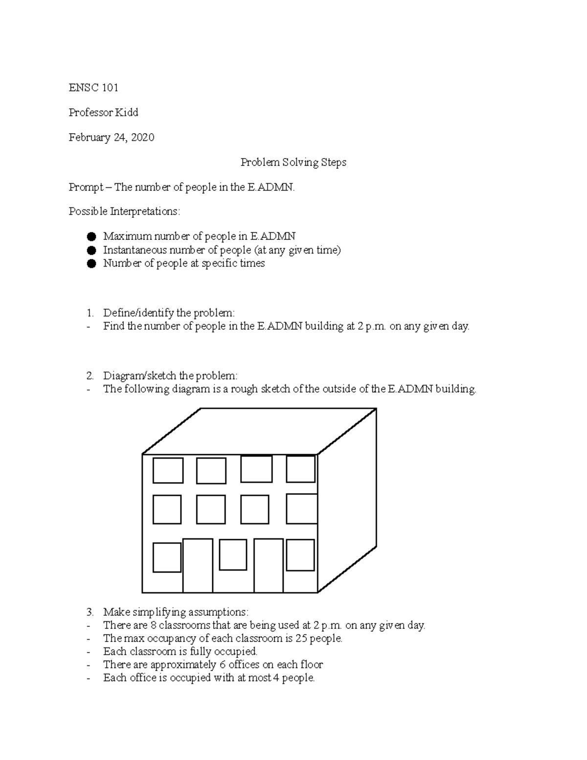 ENSC 101 LAB 1 final - lab 1 for ensc 101 - ENSC 101 Professor Kidd ...