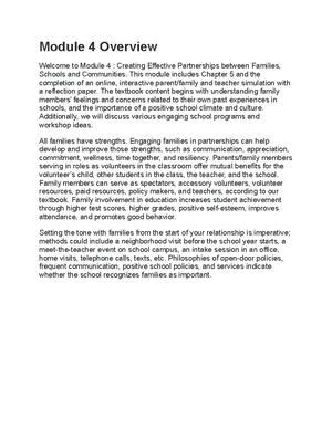 EECModule 7 Overview - In this module, we will discuss the value of home visits and explore the ...