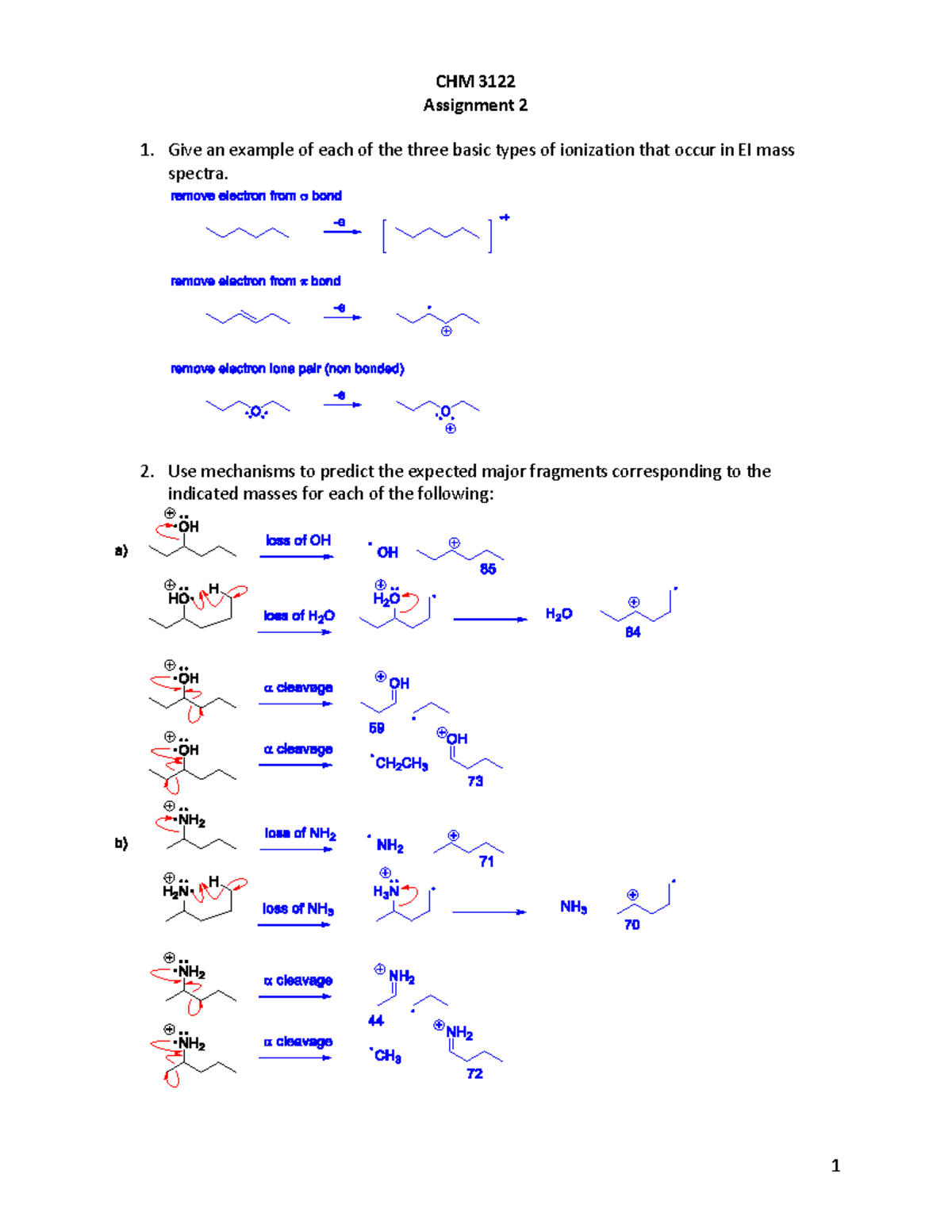 Assignment 2 answers 2022 - CHM 3122 Assignment 2 Give an example of each of the three basic ...