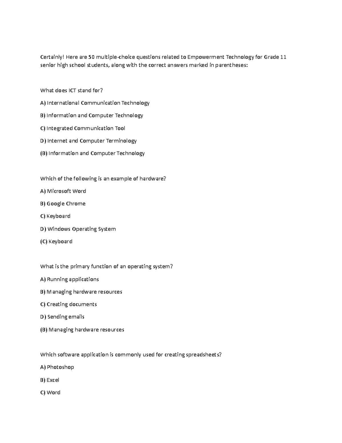 Empowerment-tech - vsfgsgs - Certainly! Here are 50 multiple-choice ...