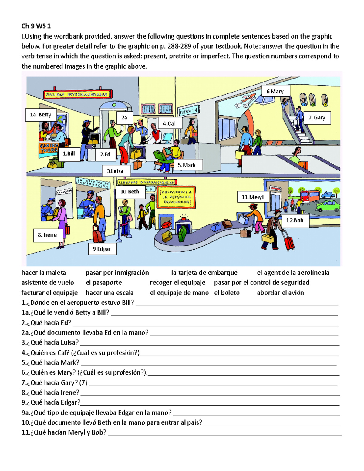 Ch 9 WS 1 - Professor Kevin Miles - Ch 9 WS 1 I the wordbank provided, answer the following ...