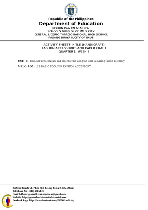 Trainees Progress Chart - PROGRESS CHART BPP NC II REMARKS L 1 L 2 L 3 ...