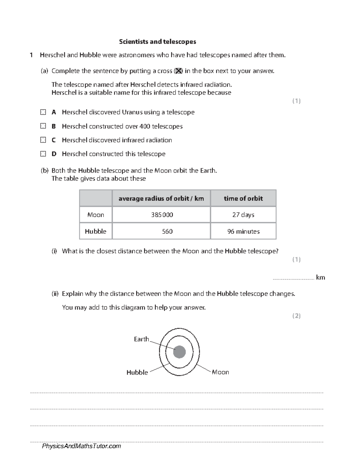 Astronomy 1 QP - physics homework and coursework for exams and practice ...