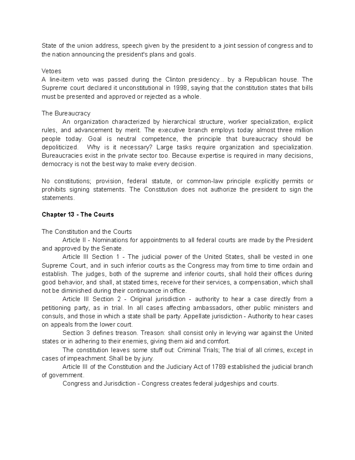 PLS 100 Notes copy 2 - Intro to American Government - State of the ...