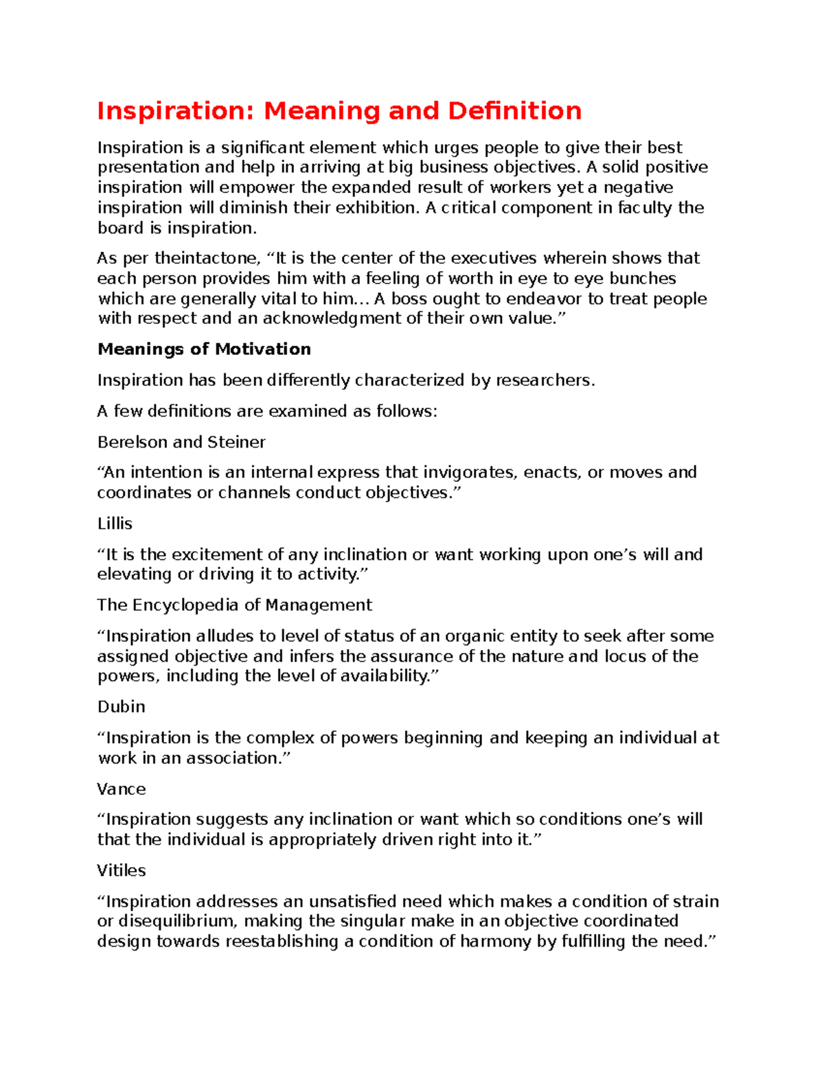 Business management 4 - Inspiration: Meaning and Definition Inspiration ...