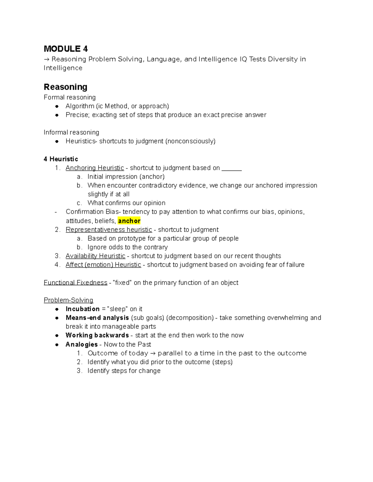 EXAM 2 Module 4 Module 5 - EXAM 2 review and practice - MODULE 4 → ...