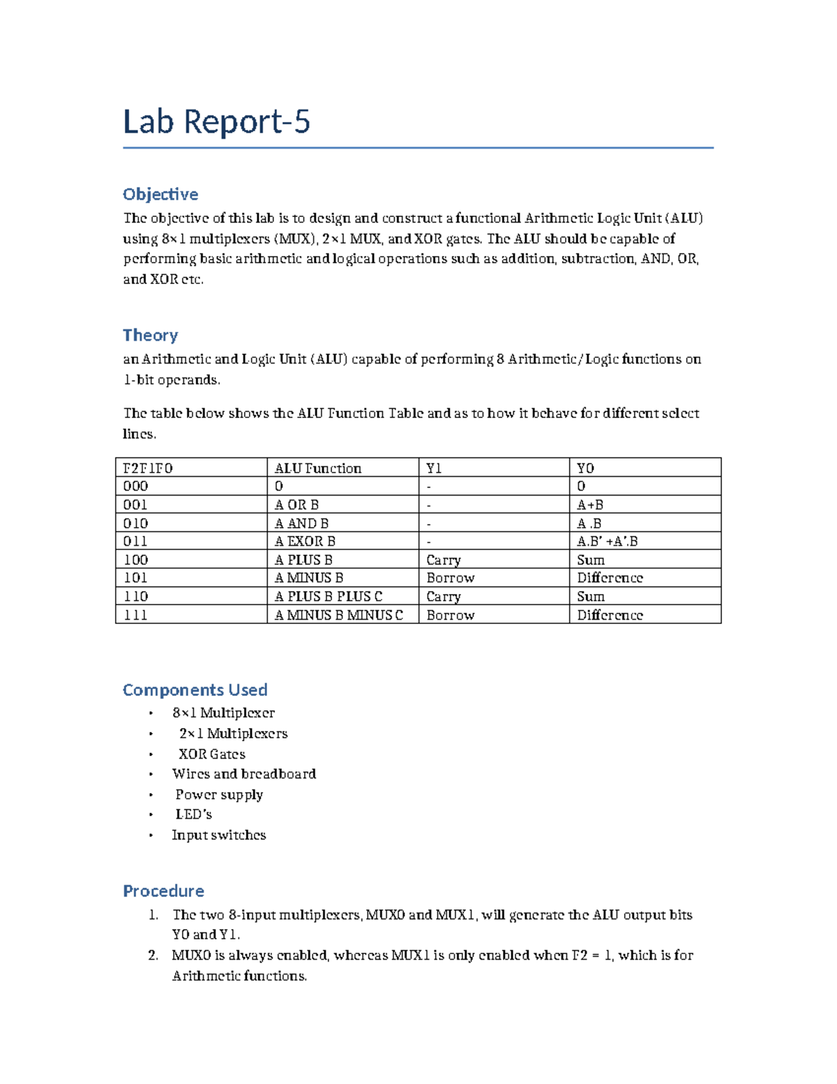 Lab report-5 - Good nice - Lab Report- Objective The objective of this ...