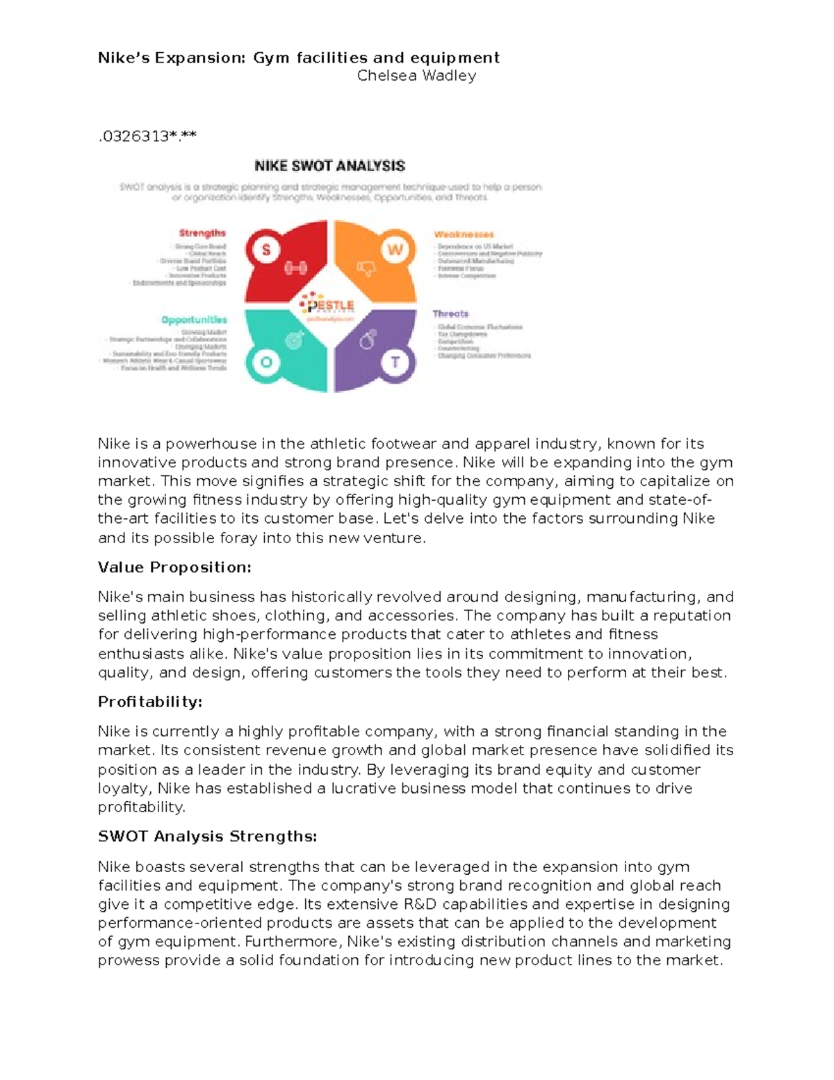 BUS-400 Module One Blog - Nike’s Expansion: Gym facilities and ...