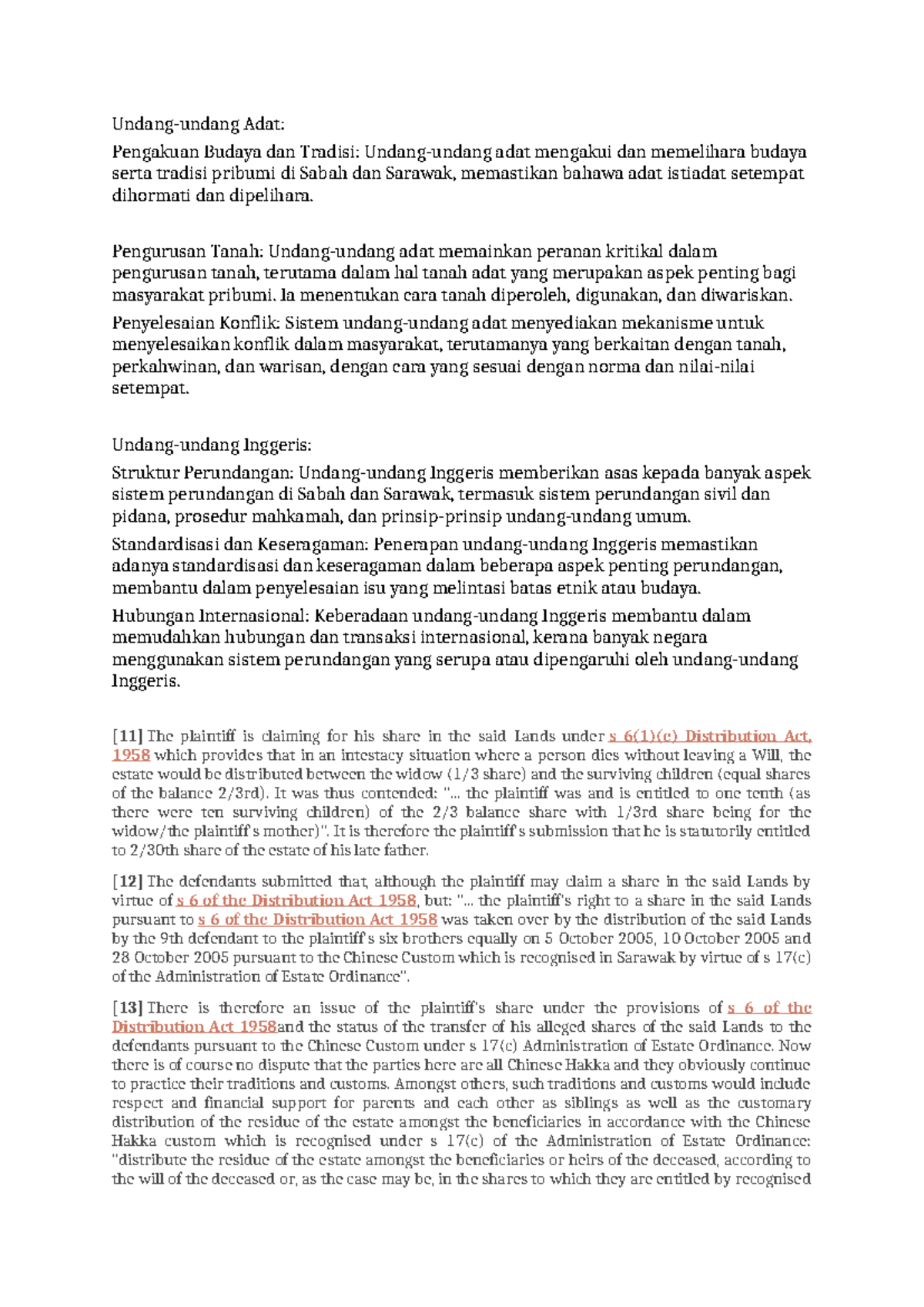 MLS - Undang-undang Adat: Pengakuan Budaya dan Tradisi: Undang-undang adat mengakui dan ...
