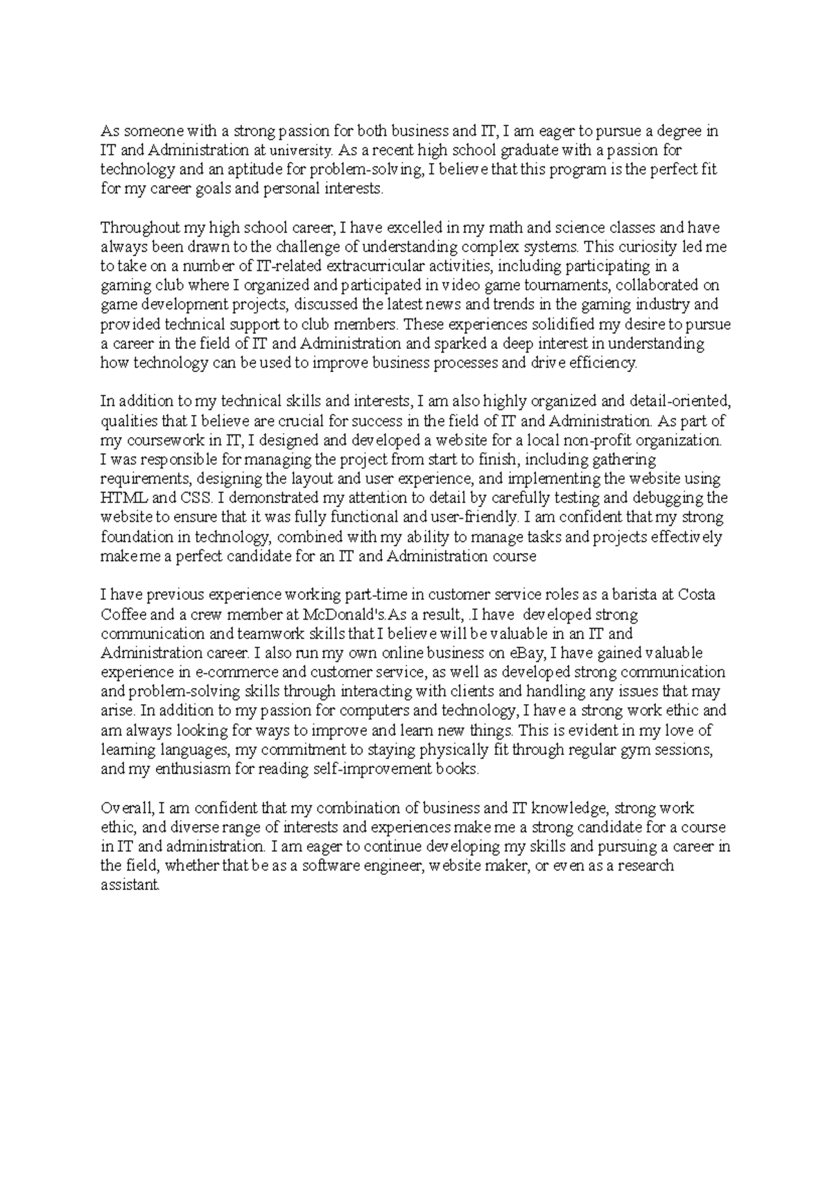 Priscilla Personal Statement Feedback (Auto Recovered) - As someone ...