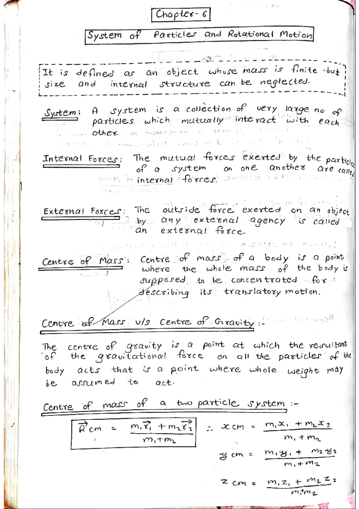 System Of Particles And Rotational Motion Class 12th Physics 6 System Of Particles And