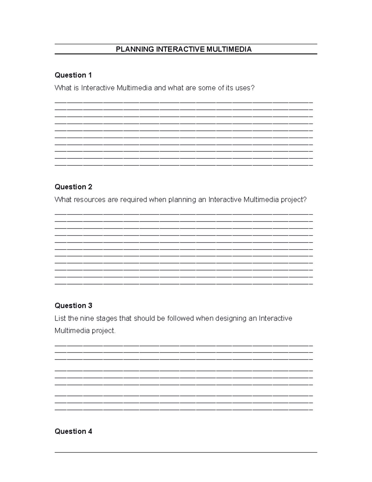 Planning Interactive Multimedia - PLANNING INTERACTIVE MULTIMEDIA ...