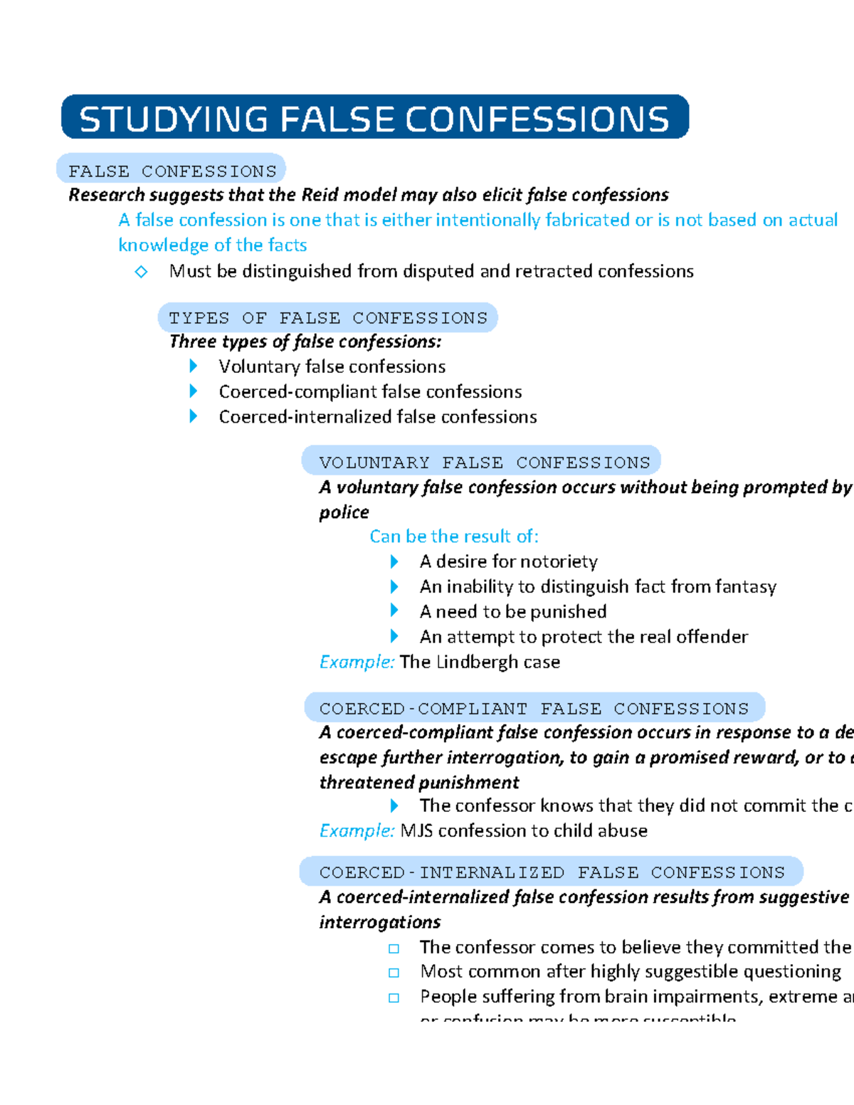Studying False Confessions - FALSE CONFESSIONS Research suggests that ...