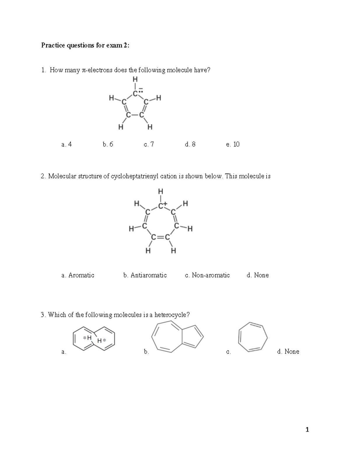 Exam2 practice questions - Practice questions for exam 2: How many p ...