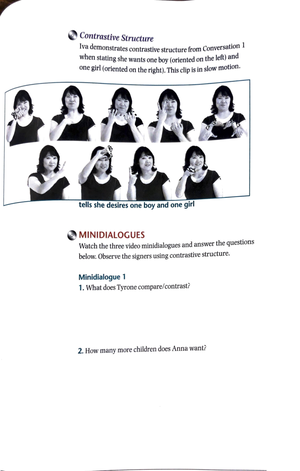 ASL1 - 2.1 Homework - Vocabulary Review e MINIDIALOGUES Watch the two ...