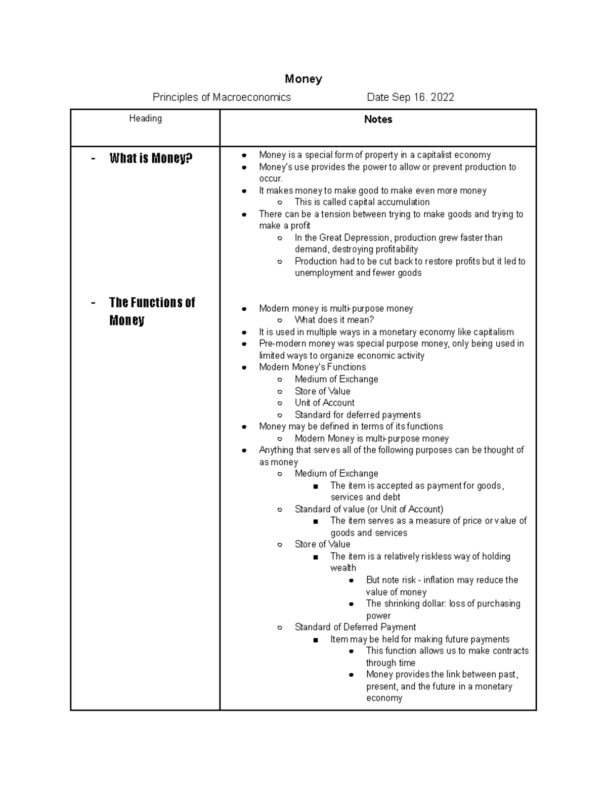 Money and Monetary Policy - Money Principles of Macroeconomics Date Sep ...