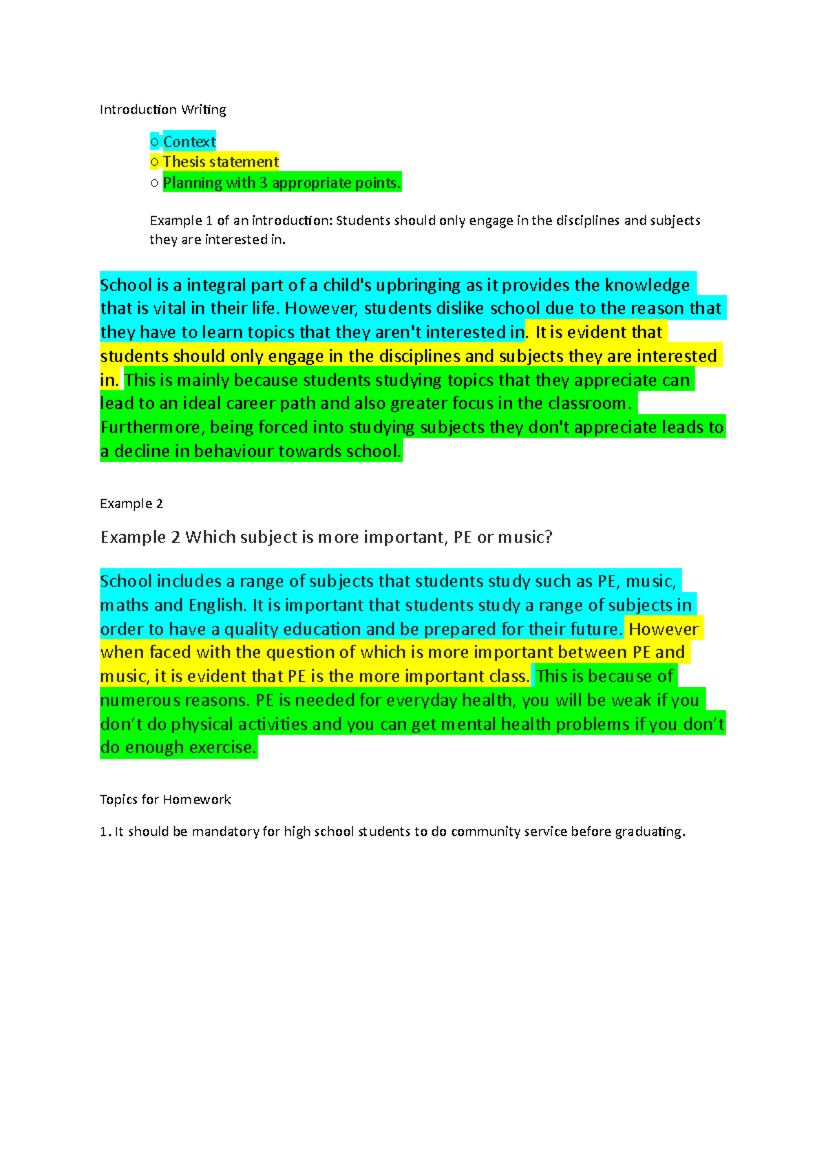 Structuring a persuasive piece of writing - Introduction Writing o ...