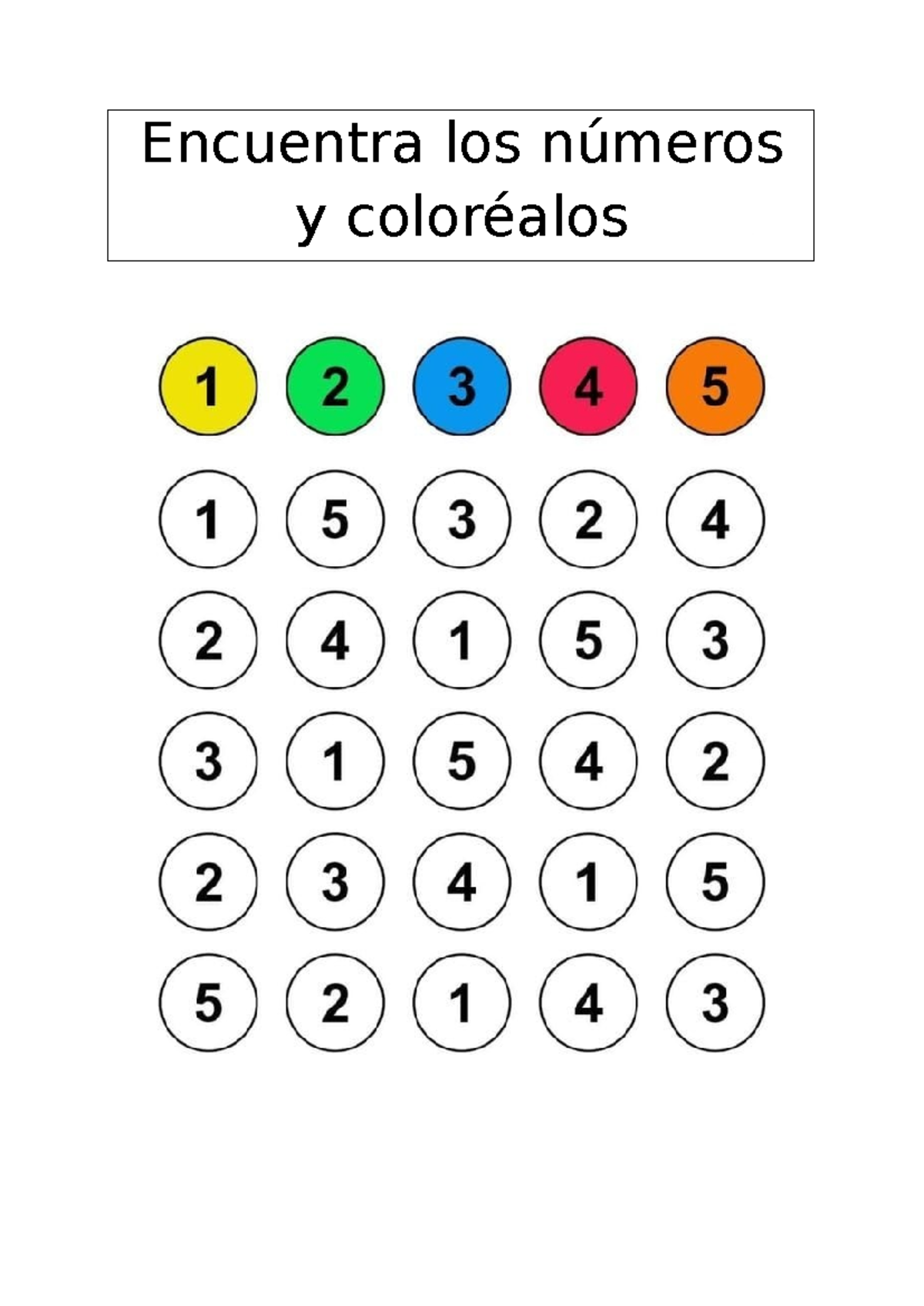 Semana 4 abril - aporte - Pedagogía - Encuentra los números y ...