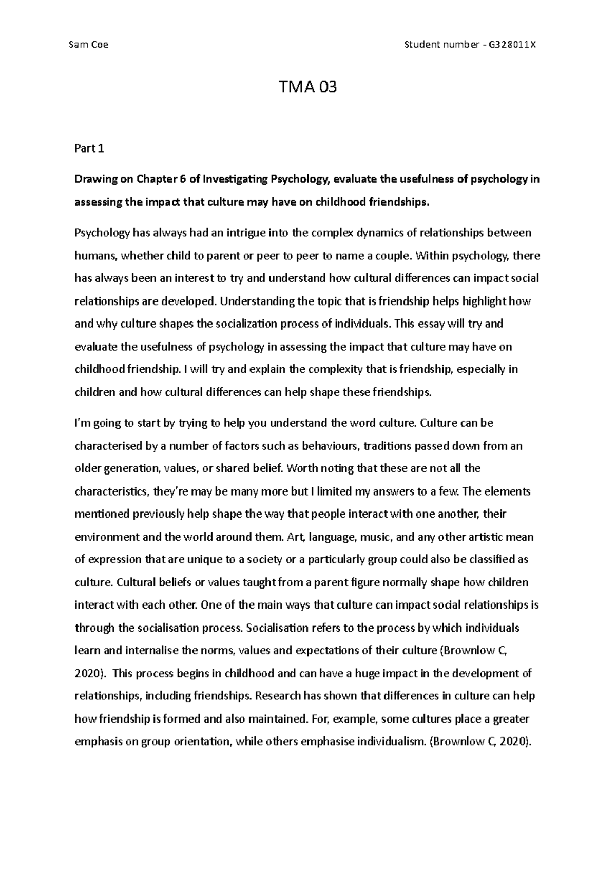 Document 7 - Assignment submitted for TMA 03 - DE100 - OU - Studocu