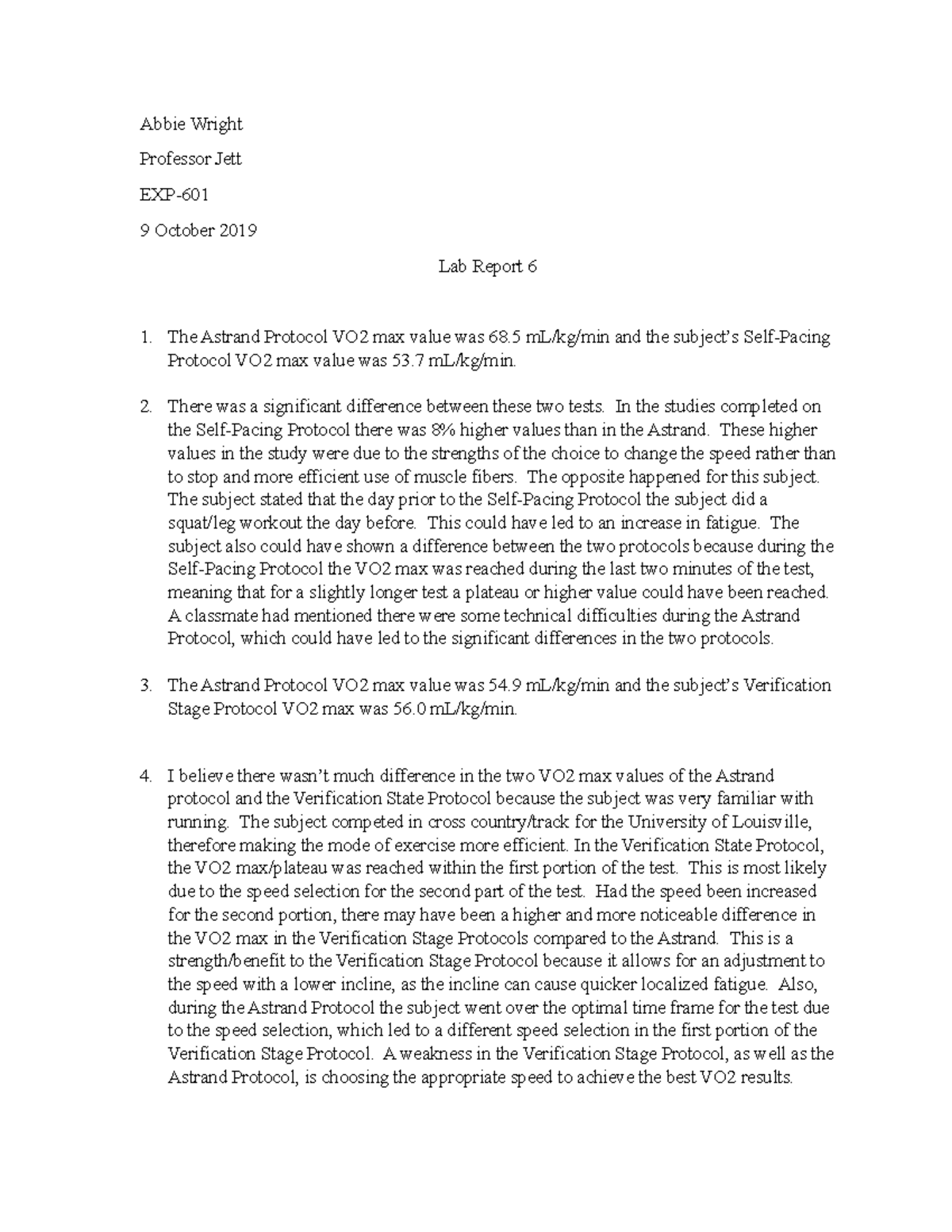 Lab Report 6 - lab 6 assignment - Abbie Wright Professor Jett EXP- 9 ...