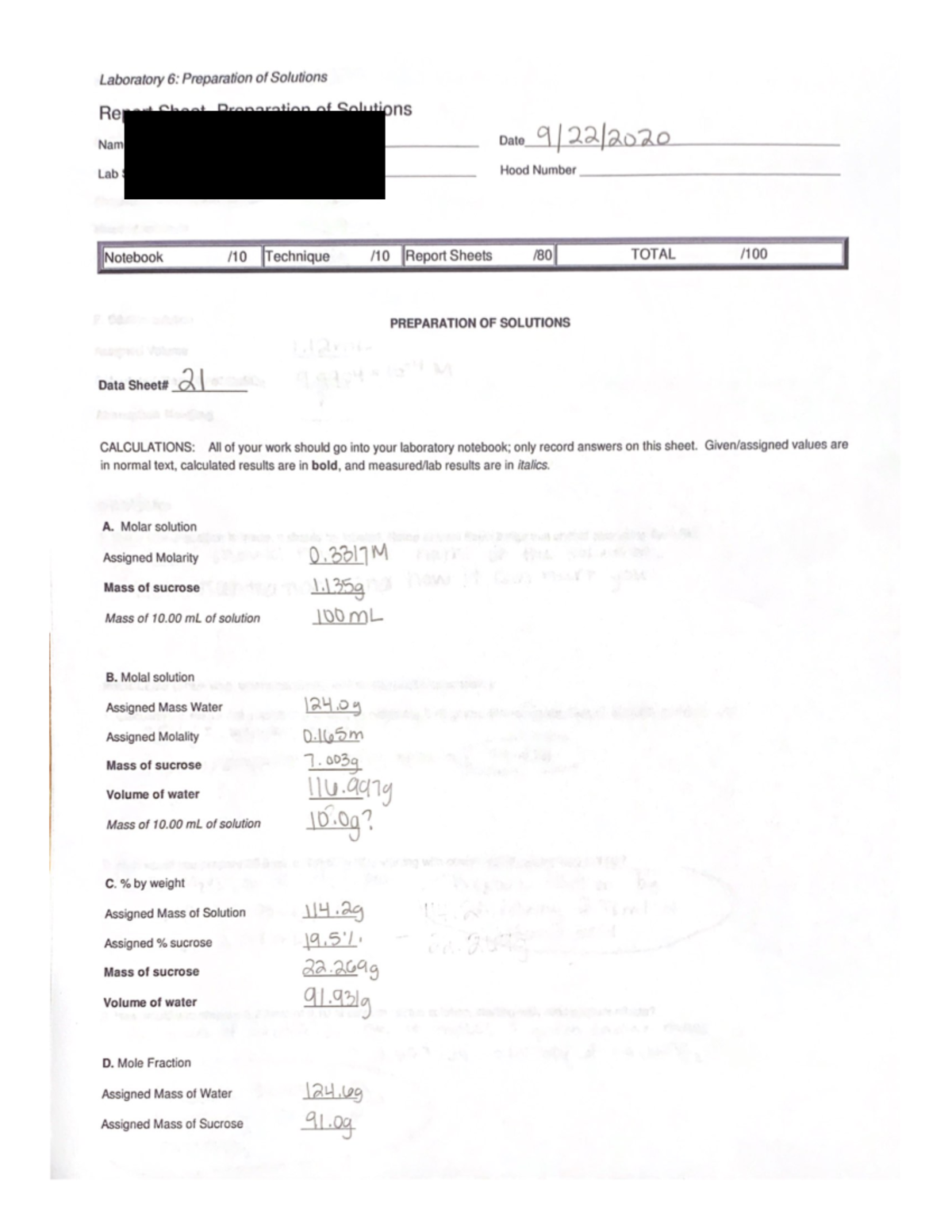 Lab 6 Report Sheet 2 - CHE 104 - StuDocu