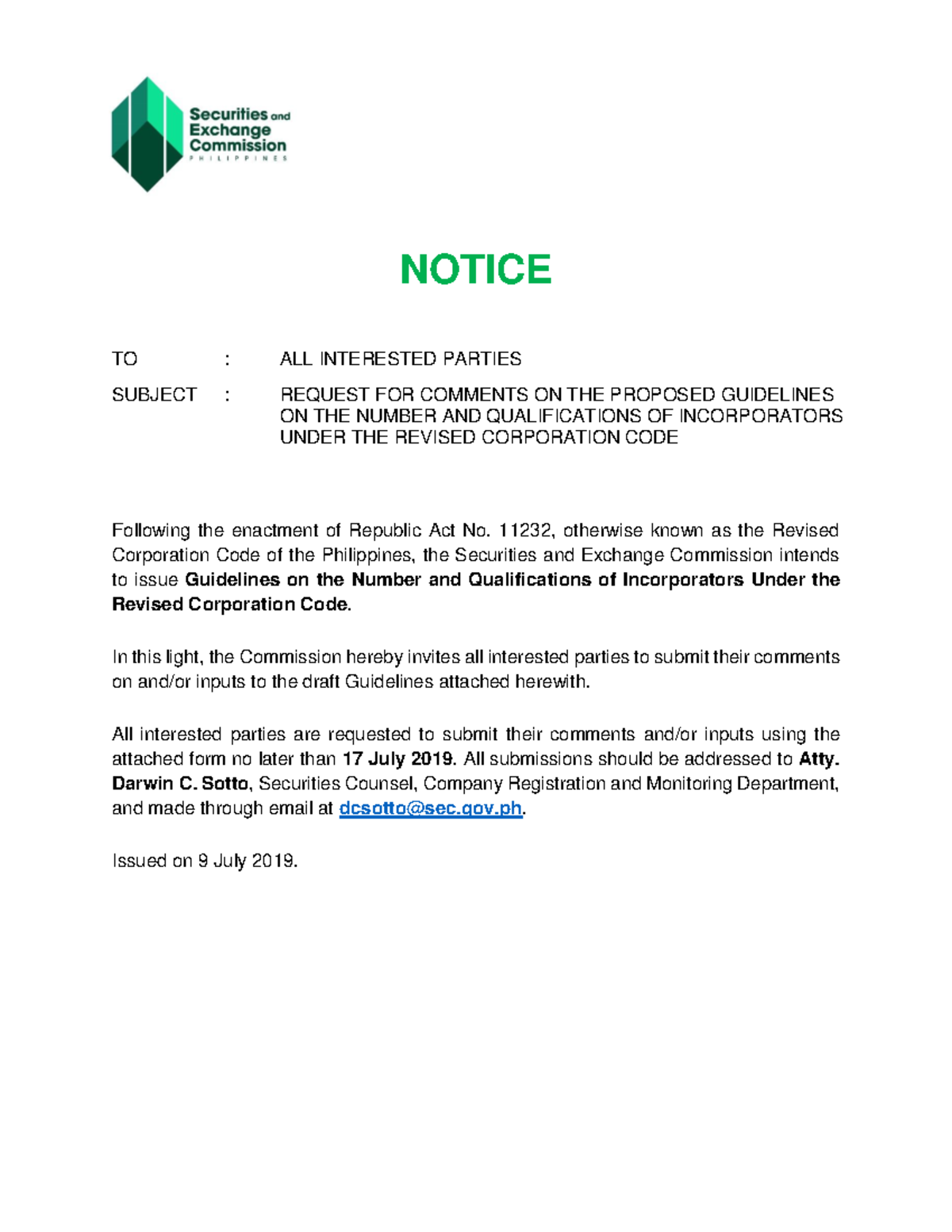 2019 Notice Rfor C Guidelines-on-the-Number-and-Qualifications-of ...