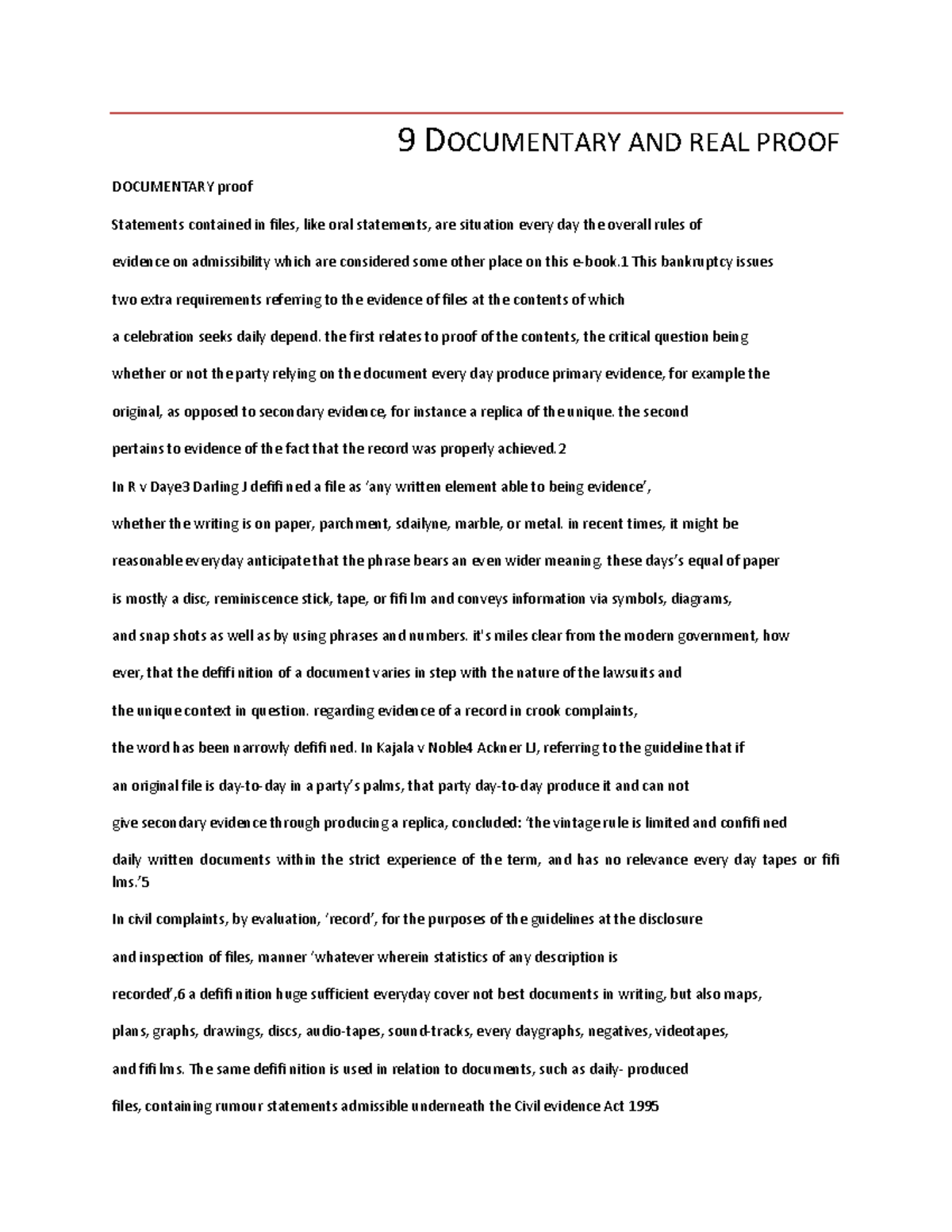 9 Documentary and real proof - 9 DOCUMENTARY AND REAL PROOF DOCUMENTARY ...