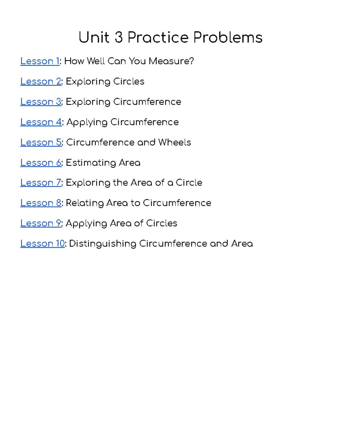 Unit 3 Practice Problems - Unit 3 Practice Problems Lesson 1: How Well ...