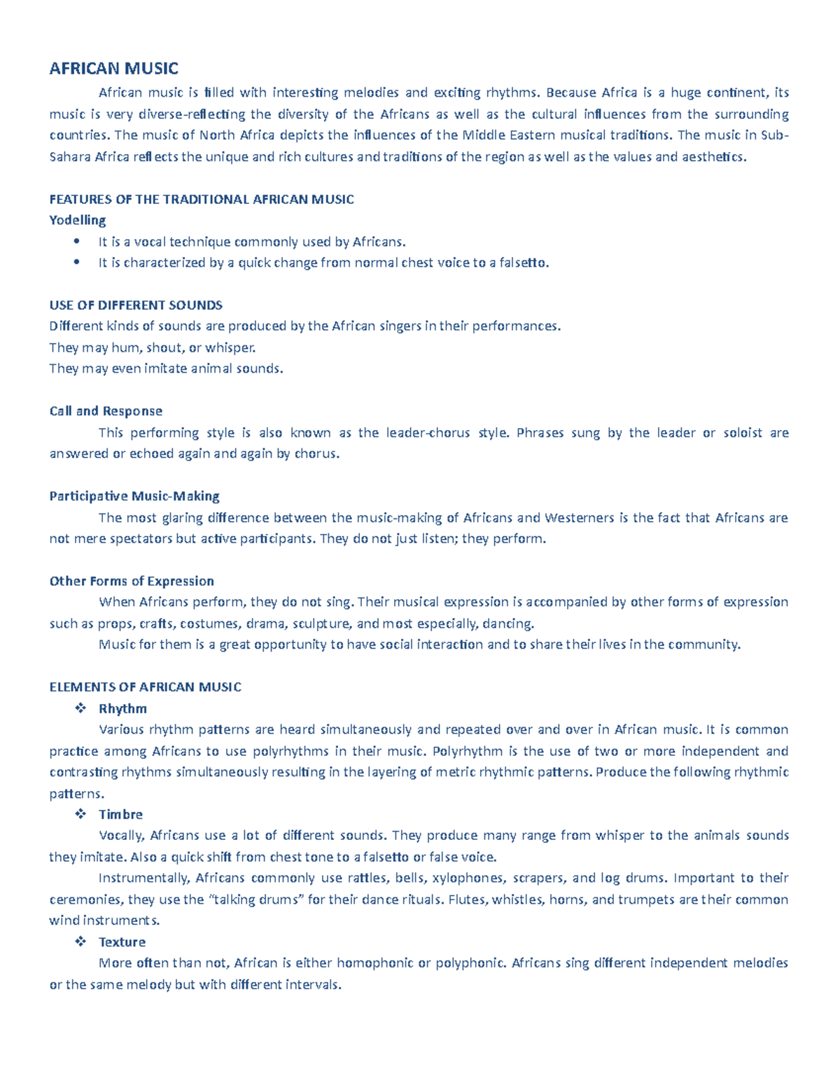 African music reviewer - AFRICAN MUSIC African music is filled with ...