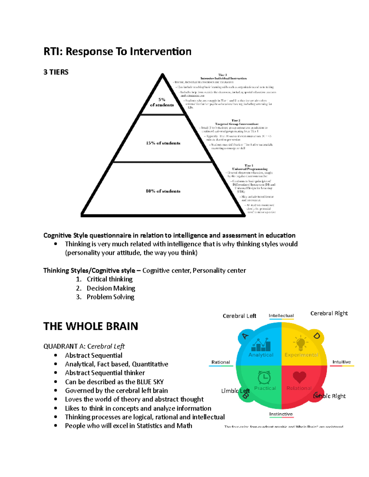 Psych- Assess RTI-AND- Cognitive- Styles - RTI: Response To ...