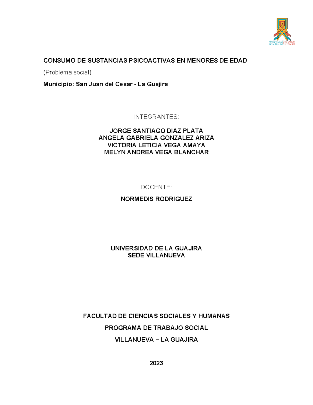 Consumo De Sustancias Psicoactivas En Menores De Edad Consumo De
