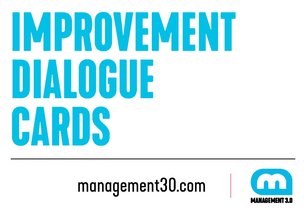 Improvement Dialogue Cards Management 3 - IMPROVEMENT DIALOGUE CARDS ...