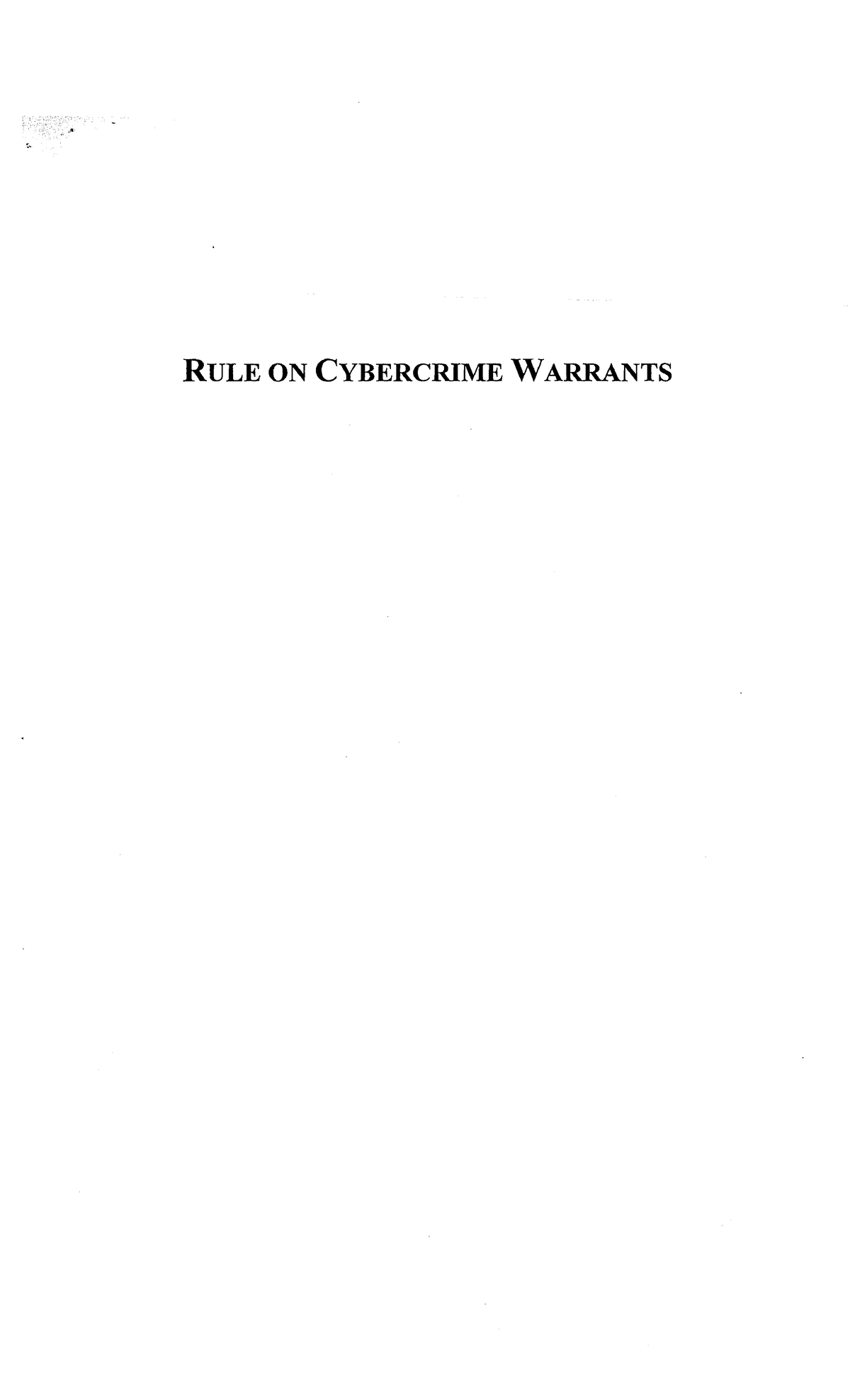 Rules in Cyber Warrant - :1'1118 NO :tl:WiltJll:fllL\3 A\ SLNVIDIV ...
