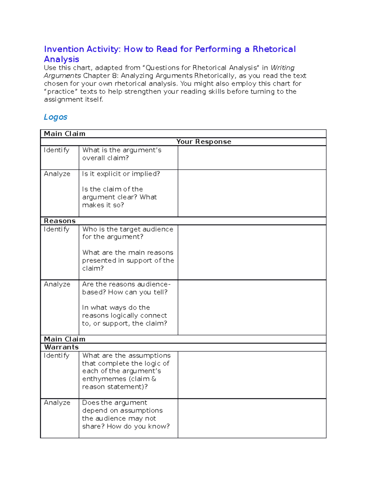Invention Activity Supplement Unit 1 - Invention Activity: How to Read ...