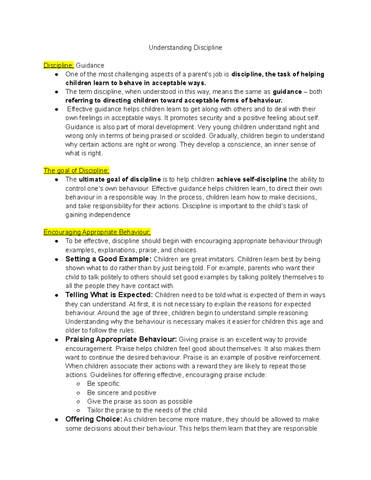 Understanding Discipline - Understanding Discipline Discipline ...