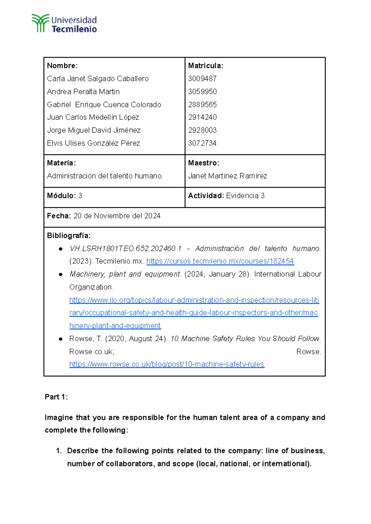 Evidencia 3. Administración del talento humano - Nombre: Carla Janet ...