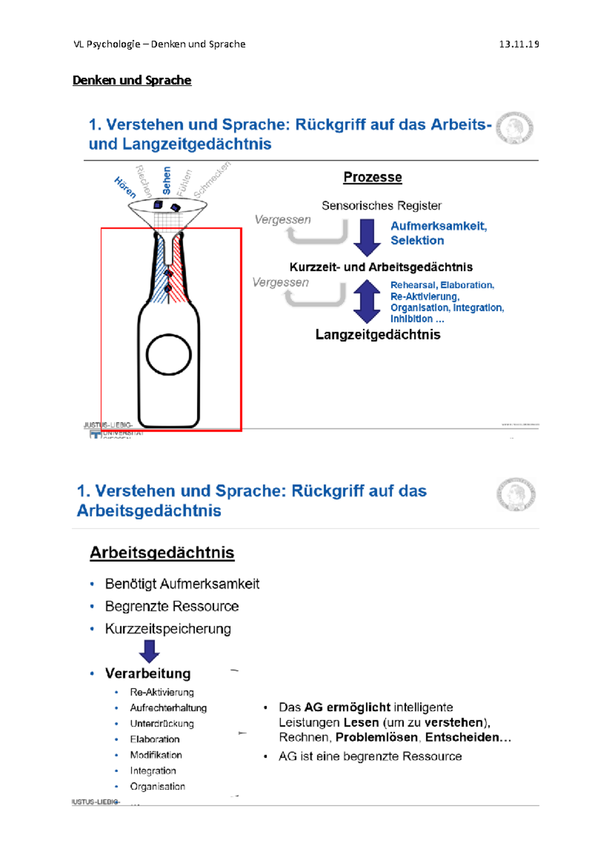 5 - Denken und Sprache - ws 19/20 - Denken und Sprache Ebenen des ...
