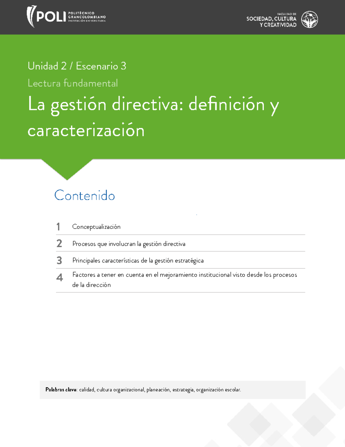 La gestión directiva definición y caracterizacion - Palabras clave ...