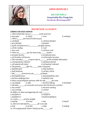 [Grammar] - Review Module 8 + TEST Module 8 - Final - MODULE 8: FUTURE ...