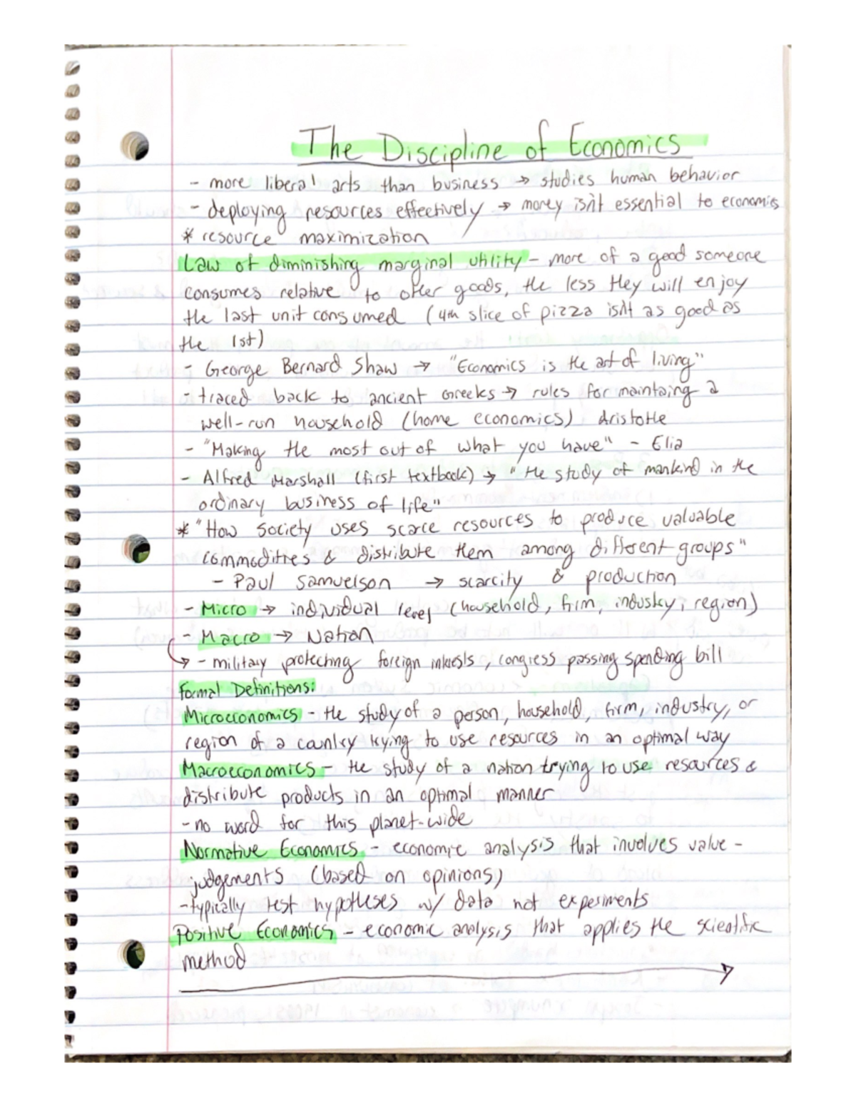 The Dicipline of Economics Notes - ECON 12100 - Studocu