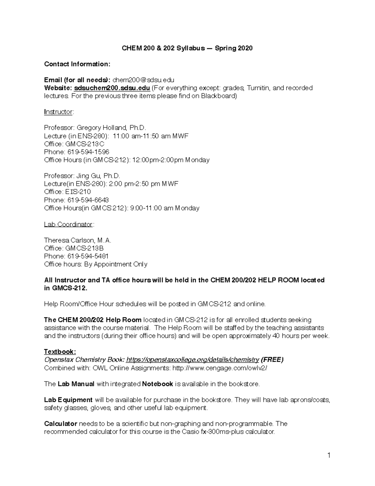 Chem 200 202 Syllabus - CHEM 200 & 202 Syllabus — Spring 2020 Contact ...