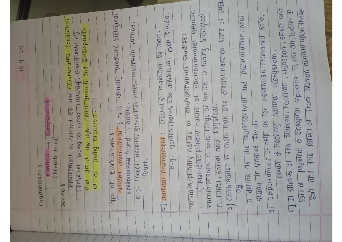 EVS notes 1st sem - Biofertilizer and biopesticide - Studocu