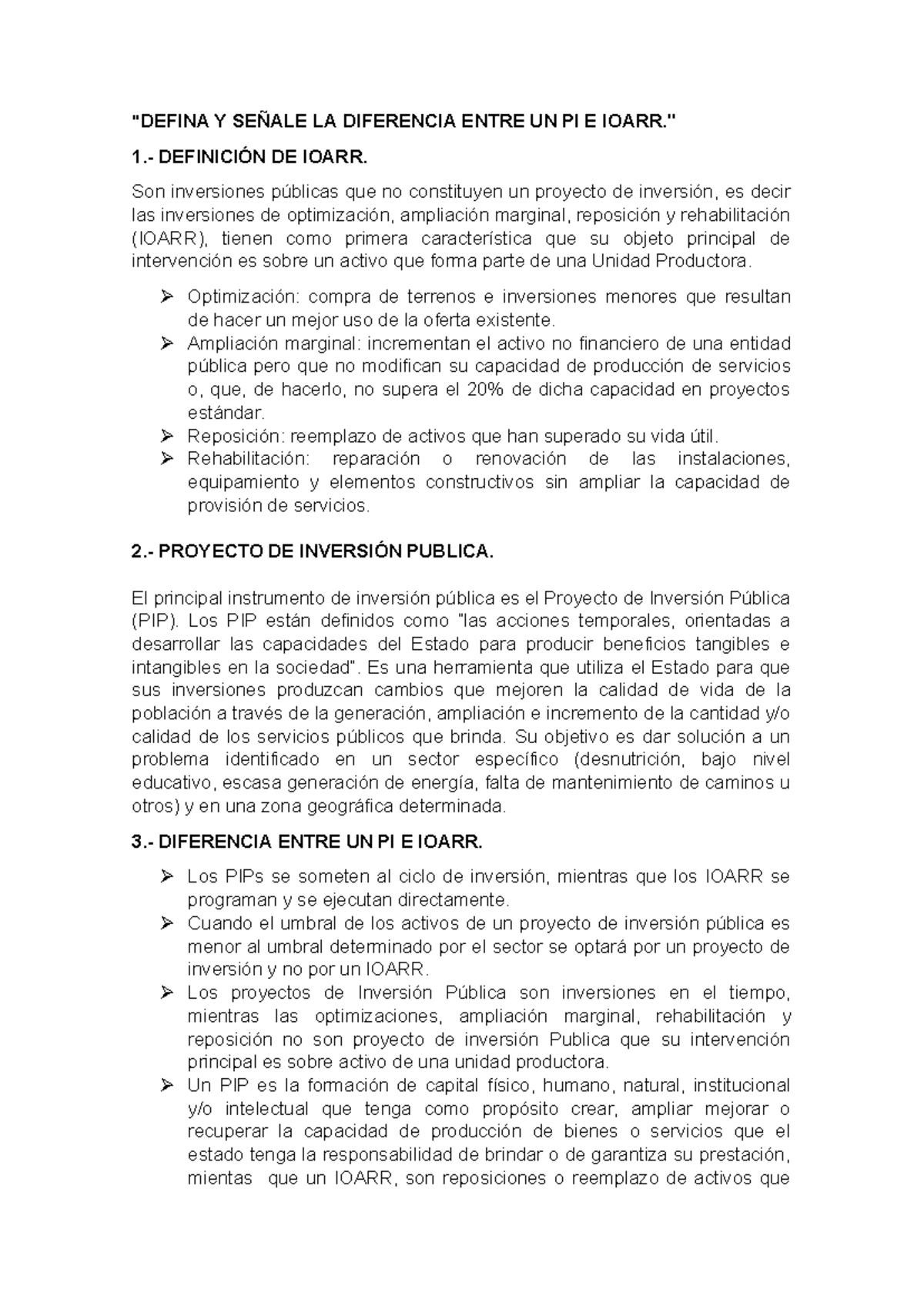 Diferencia DE PI Ioarr - "DEFINA Y SEÑALE LA DIFERENCIA ENTRE UN PI E ...