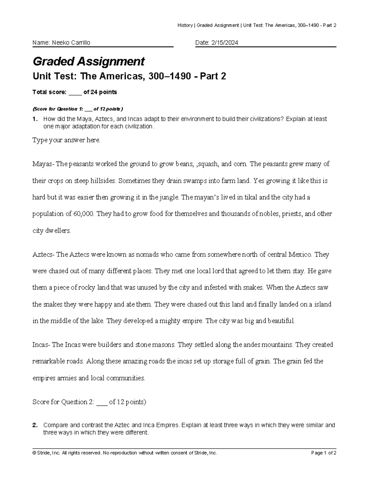 Finished - easy way to do an essay. - History | Graded Assignment ...