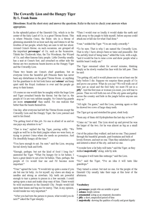 Lesson guide - This classic short story allows for an exploration of ...