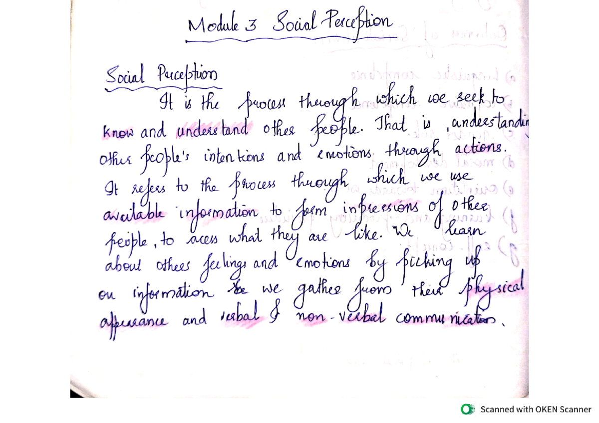Social Perception - 3 Rd sem psychology nite - Module 3 Social ...