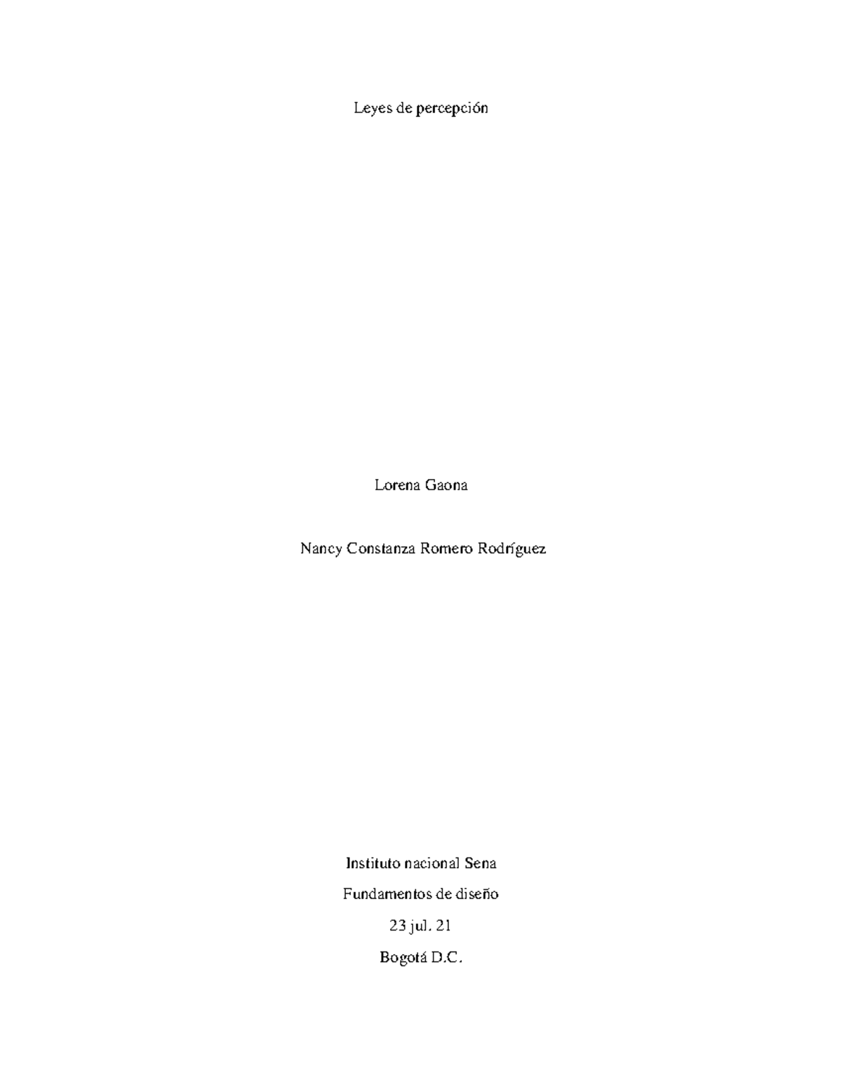 Leyes de percepción - Apuntes 3 - Leyes de percepción Lorena Gaona ...