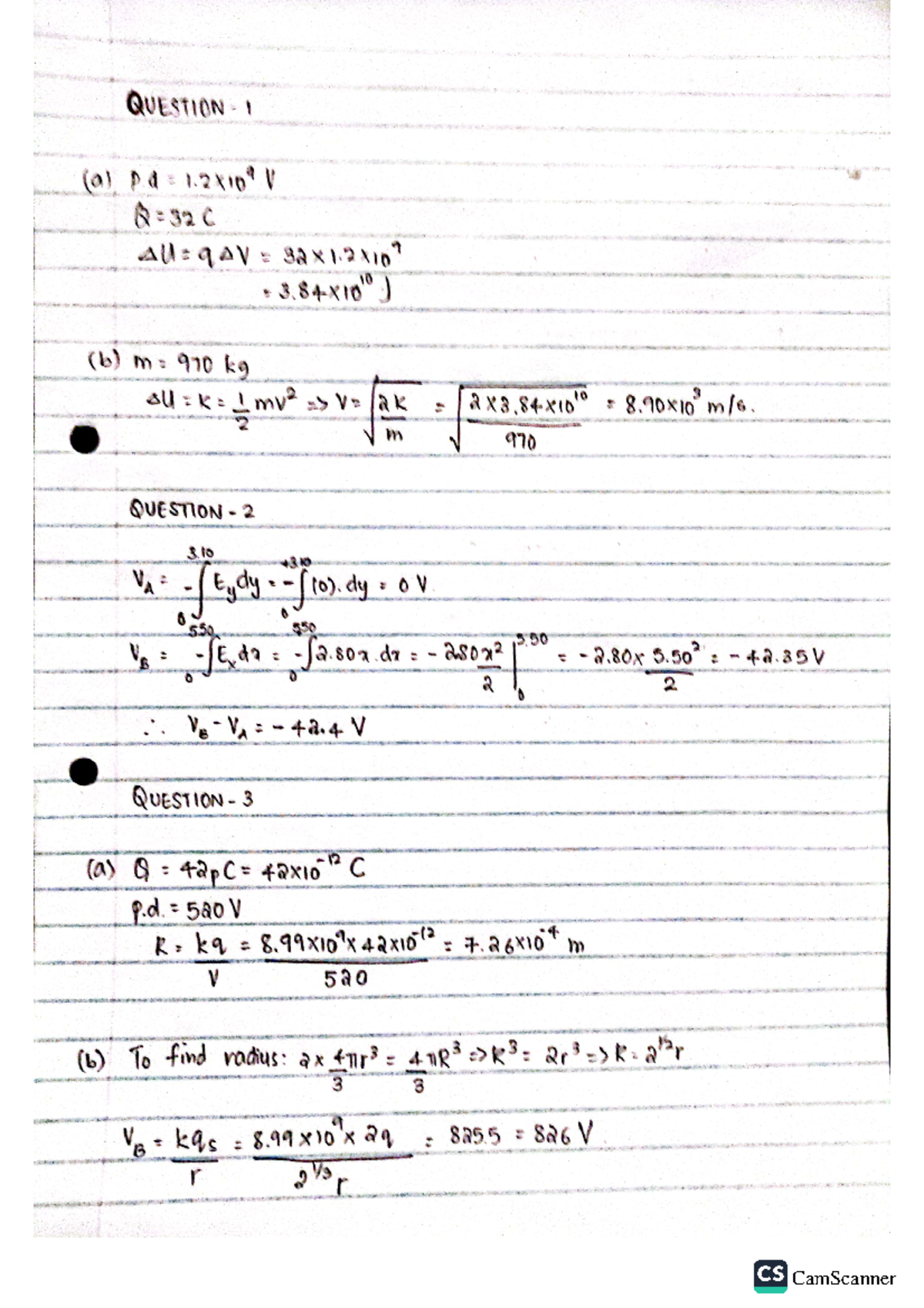 Tut 6 - PHY 124 - CamScanner - Studocu