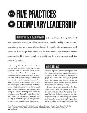 Leadership Book Review - Running Head: BOOK REVIEW: LEADERSHIP Book ...